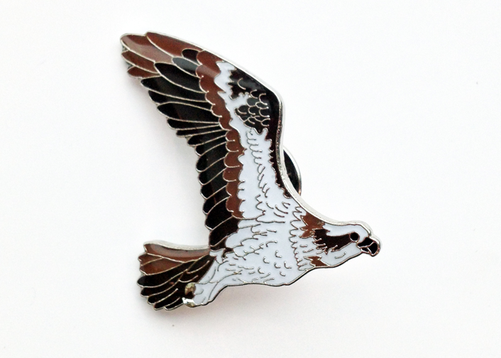 Mai Po Bird Pin - Western Osprey flying – Panda Shop